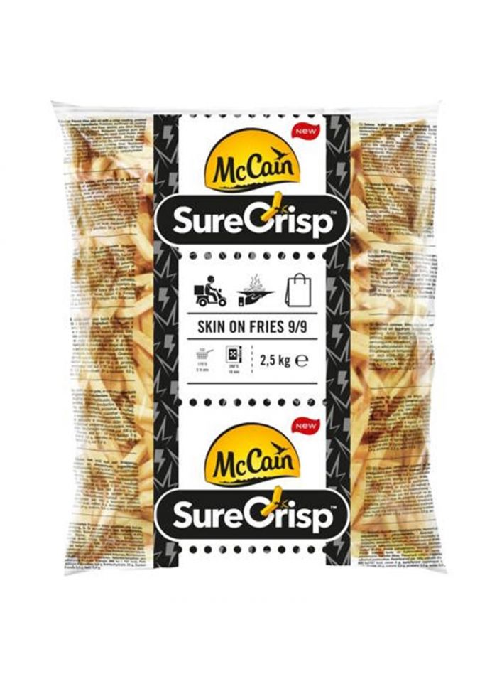 McCain Surecrisp 9/9 Skin On Fries - Box Of 4 Pieces - 2.5 Kg | امداد إكس